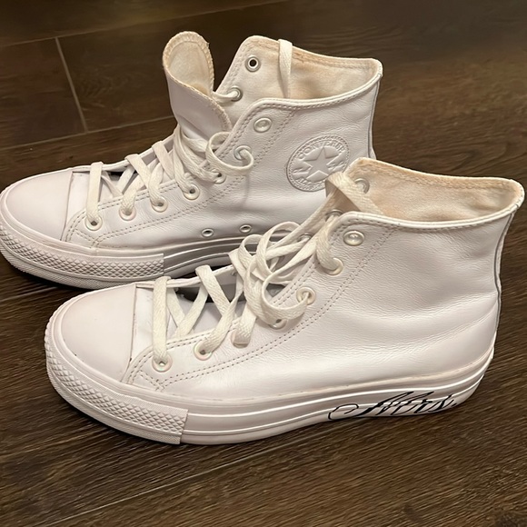 Converse | Shoes | Mrs Just Married White Converse | Poshmark